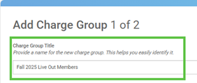 Creating Charge Groups
